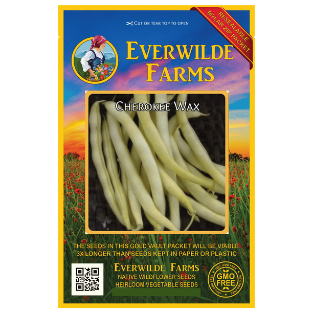 Everwilde Farms - 100 Cherokee Wax Yellow Bean Seeds - Gold Vault Jumbo ...