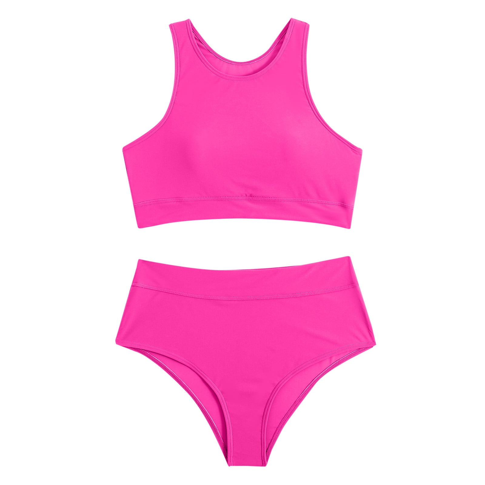 Cathalem Gender Neutral Swimwear Women Bikini Solid Color Floral Print ...