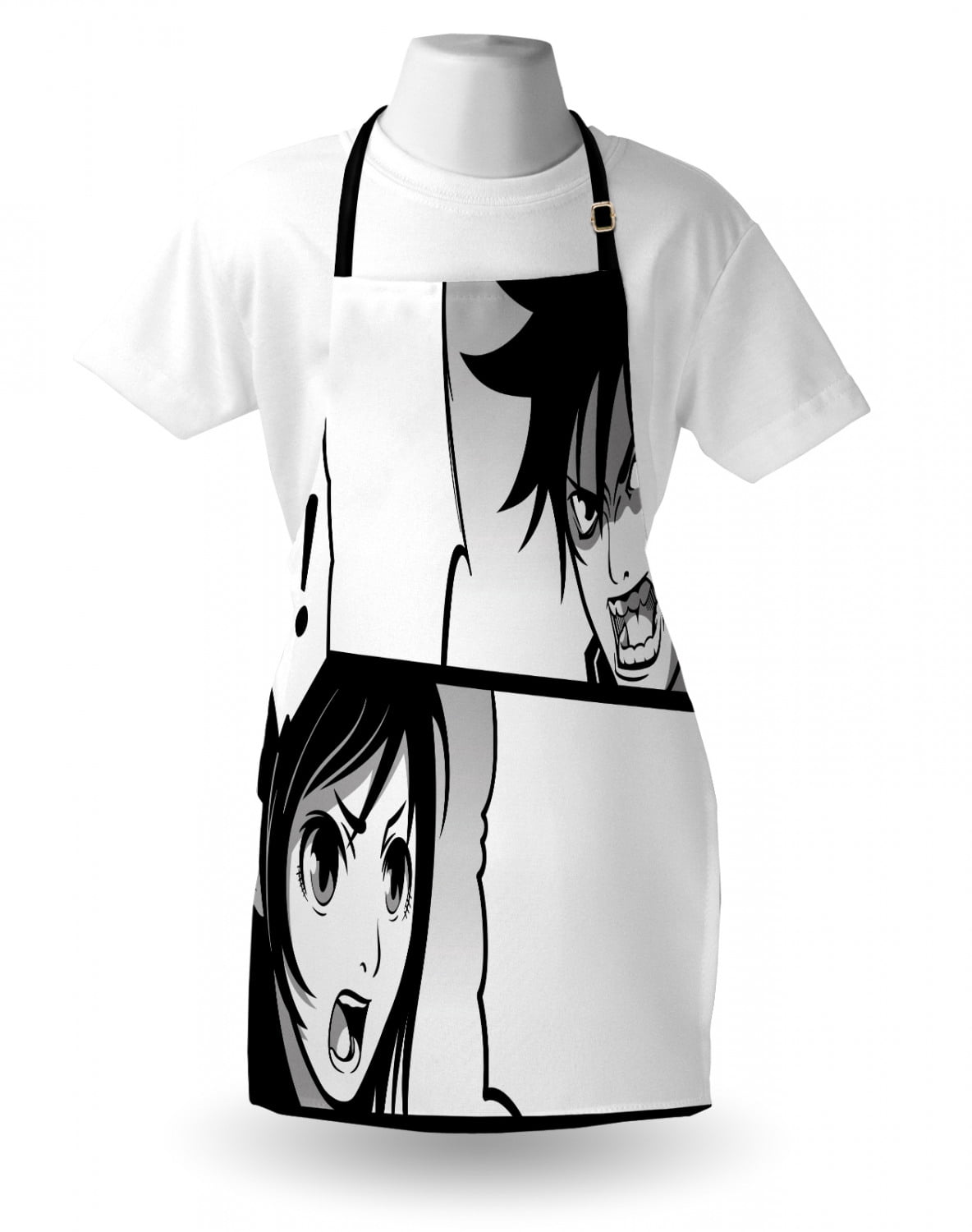 Buy Anime Apron Japanese Comics Strip with Boy and Girl Fight Scene ...