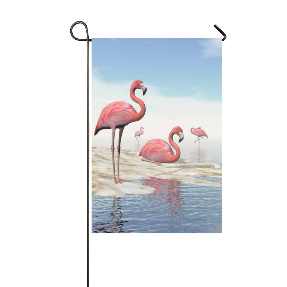 MYPOP Pink Flamingos Long Garden Flag Banner 12 x 18 inch - Walmart.com