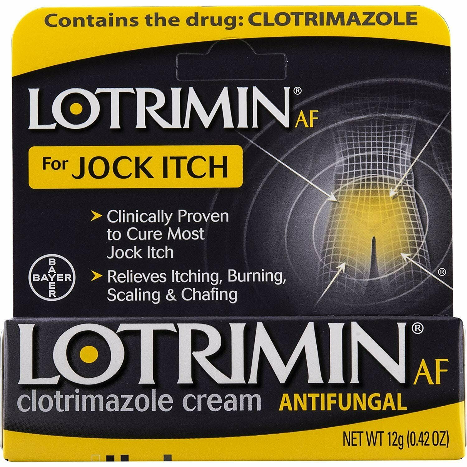 Lotrimin AF Antifungal Clotrimazole Cream, Jock Itch, 0.42 oz - Walmart.com