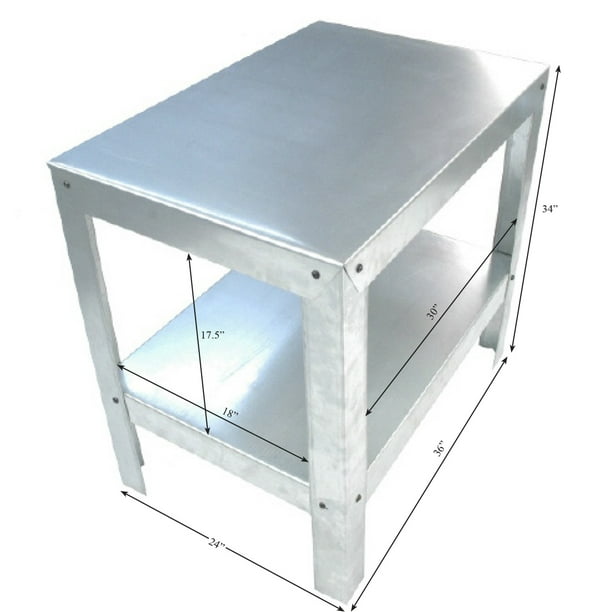 Heavy-Duty Galvanized Steel 2-Shelf Multi-Use Work Bench - Walmart.com