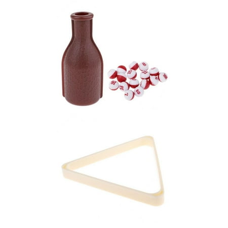 Heavy Duty Pool Ball Triangle Rack with Kelly Pool Shaker Bottle Tally ...