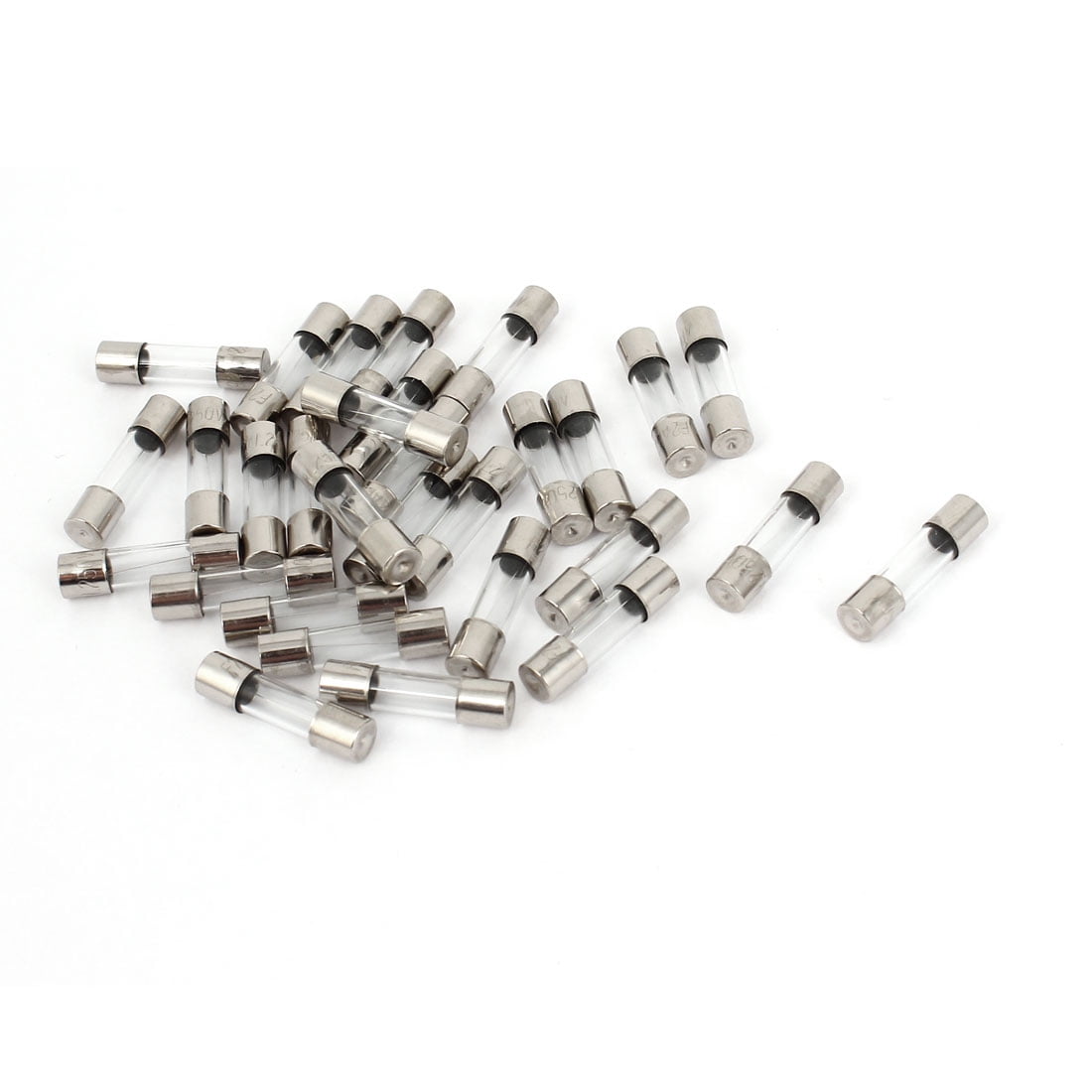 30 Pcs 250V 2A F2AL Fast Blow Type Glass Tube Fuses 5mm x 20mm ...