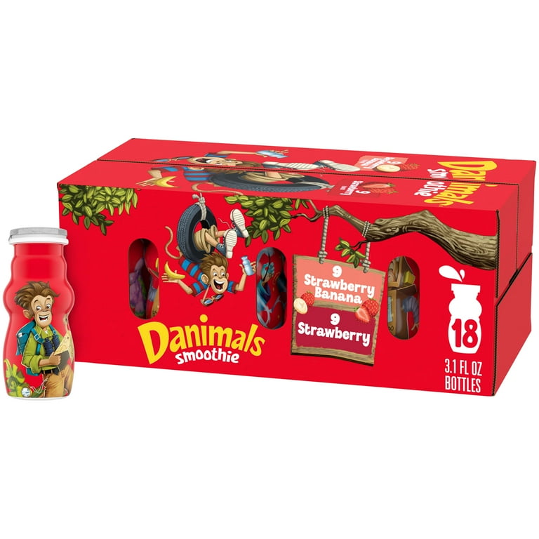 Danimals Strawberry Explosion Smoothies, Bottles, Count , 55% OFF