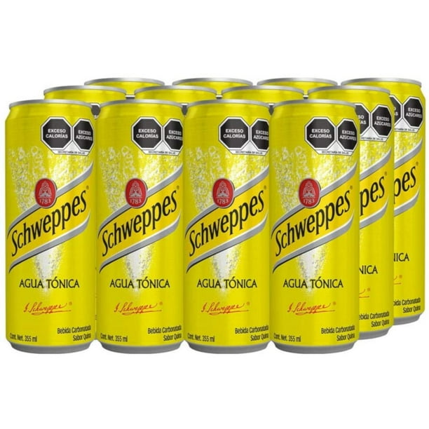 Pack de 12 Agua Tónica Schweppes Lata 355 ml | Walmart en línea