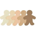 Hygloss Multicultural People Paper Cut Outs, 2in Mini Cardstock, 5 ...