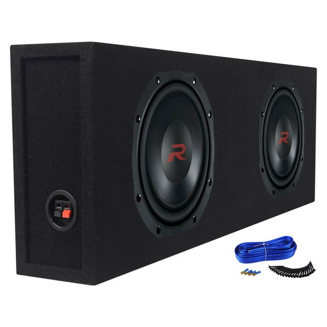 (2) Alpine RS-W10D4 10” 600w RMS Shallow Car Subwoofers+Sealed Sub Box Enclosure - Walmart.com