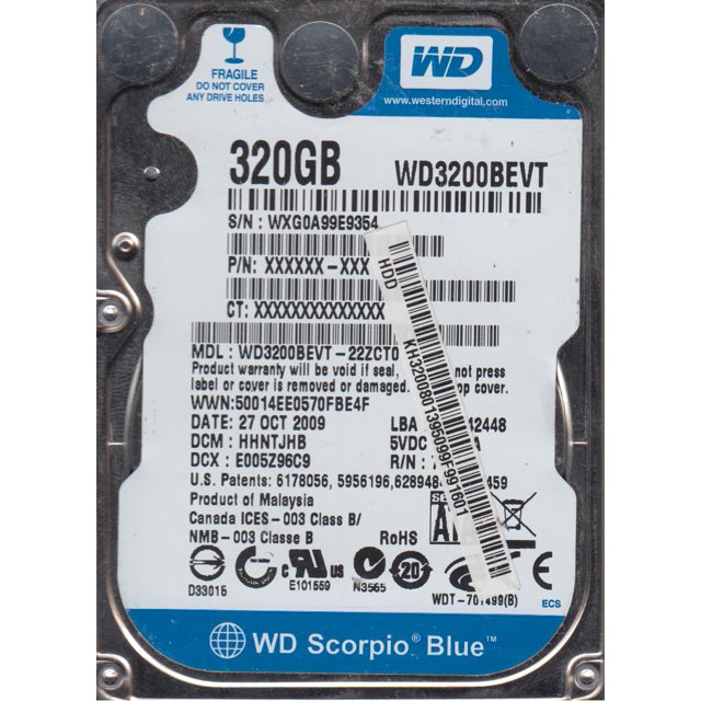 WD3200BEVT-22ZCT0, DCM HHNTJHB, Western Digital 320GB SATA 2.5 Hard Drive - Walmart.com