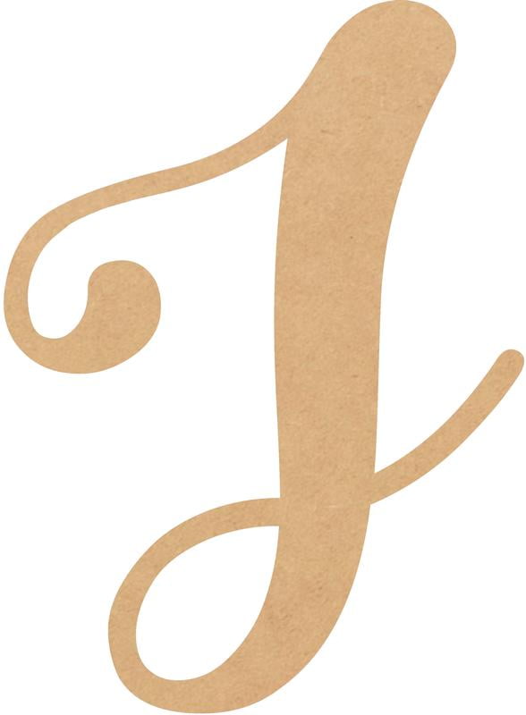 Unfinished Wood 7'' Casking Cream Letter J, Craft Wall Hanging ...