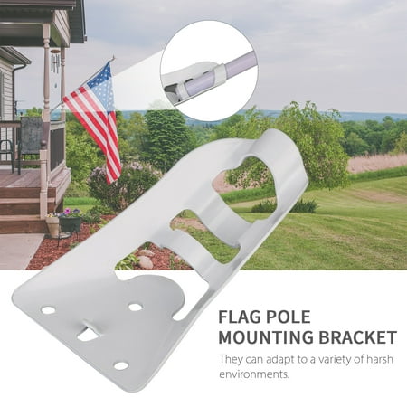 Wall Flag Pole Base Wood Flag Pole Mounting Bracket with Hardwares ...