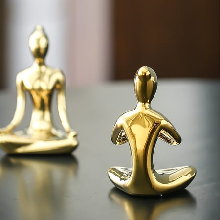 Yoga Statue Realistic Figurines Pose Statues Exquisite Mini Sculpture ...