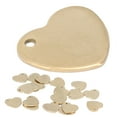 Riousery 20Pcs DIY Stainless Steel Heart Shape Pet ID Tag, Gold Color ...