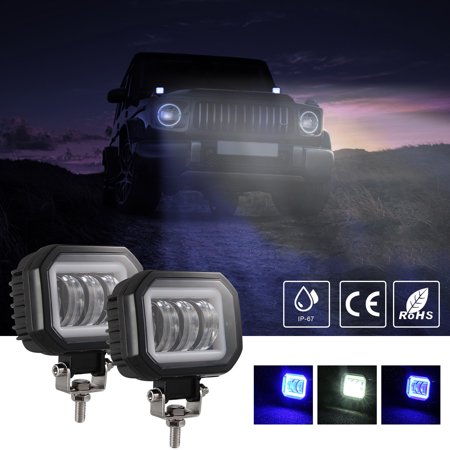 eccomum 2pcs 4 Inch 30W Fog Light 6000K 12-30V DC 8000LM Waterproof ...