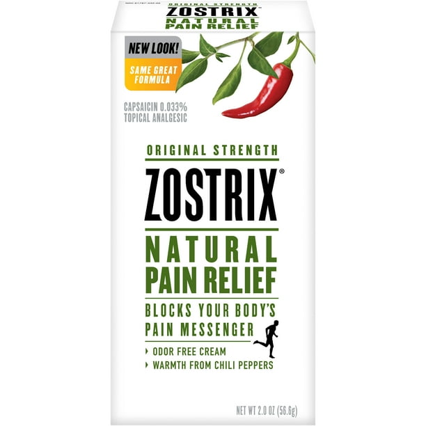 Zostrix Original Strength Natural Odor Free Pain Relief Cream, 2 Oz ...