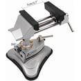 Mini Vacuum Base Vise Portable with 360°Swiveling Head and Powerful ...
