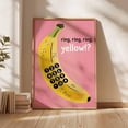 ARTVORA Funny Banana Phone Art Print - Quirky Pop Art Wall Decor for ...