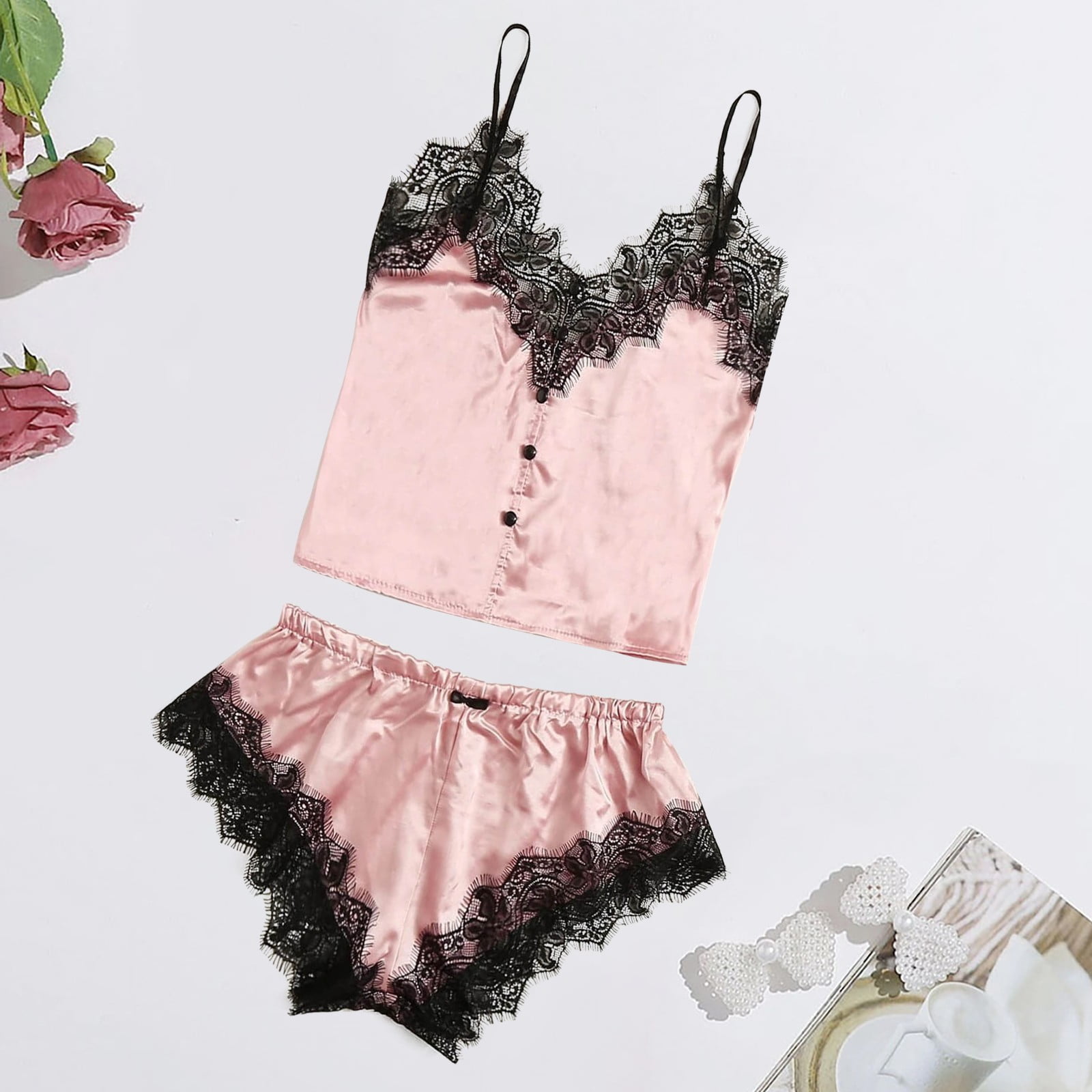 Click here for Wolfast Womens Pajama Sets Silk Women New Sexy Lac... prices