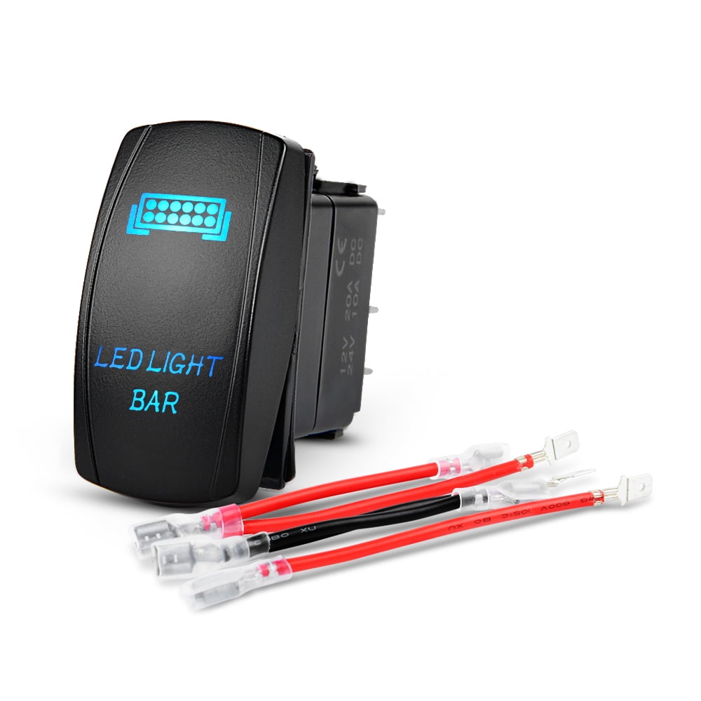 Nilight LED Light Bar Rocker Switch 5Pin Laser On/Off LED Light 20A/12V ...