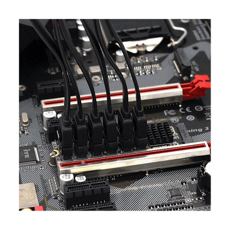 M.2 MKEY PCI-E Riser Card M.2 NVME to SATA3.0 PCIE to SATA 6Gpbsx6-Port ...