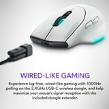 Alienware Wireless Gaming Mouse, AW620M, Lunar Light, 26000 dpi, 7 ...