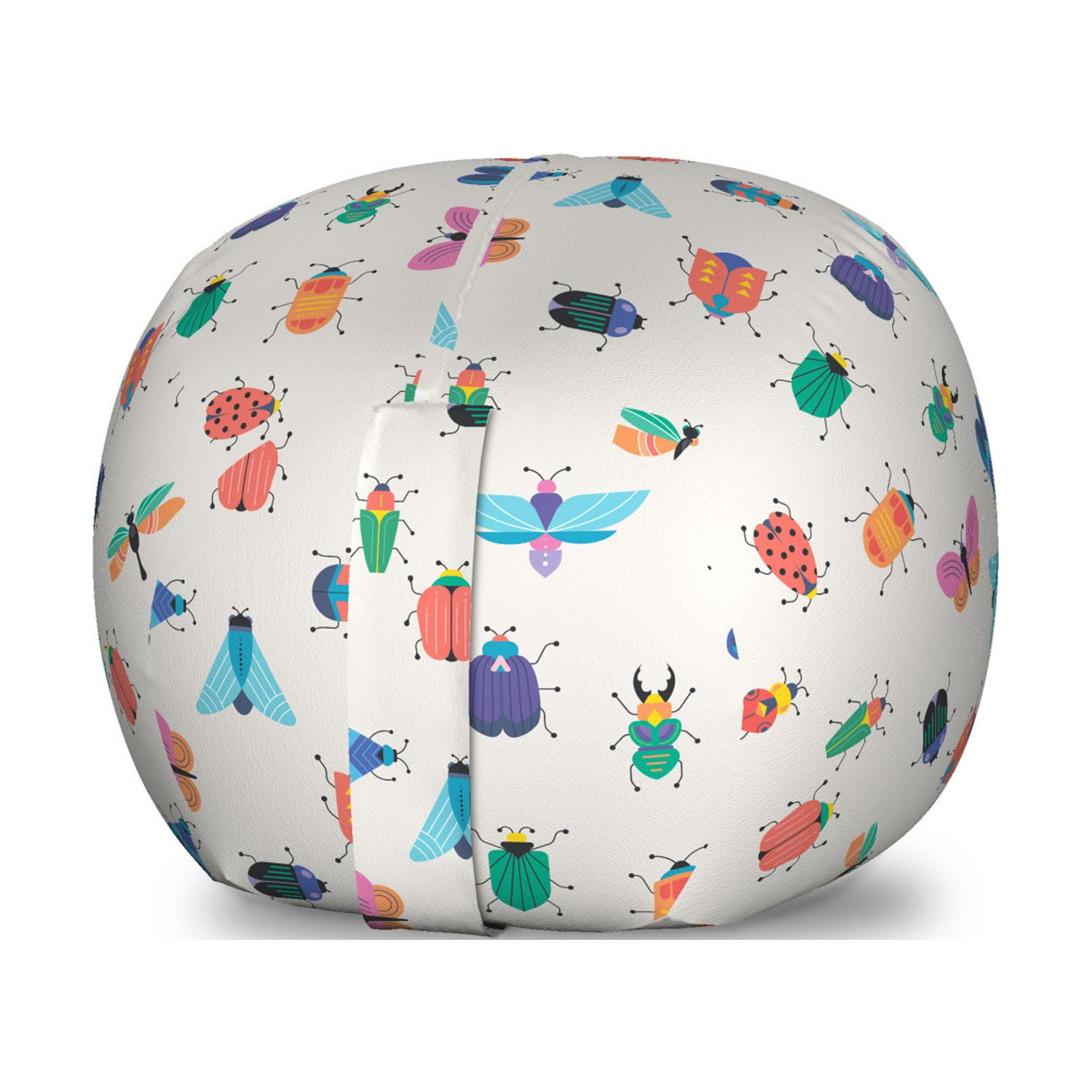 Ladybug Storage Toy Bag Chair, Various Type of Winged Insects Butterfly ...