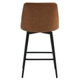 CHITA 27 inch Counter Height Swivel Bar Stools, Set of 2, Saddle Brown ...
