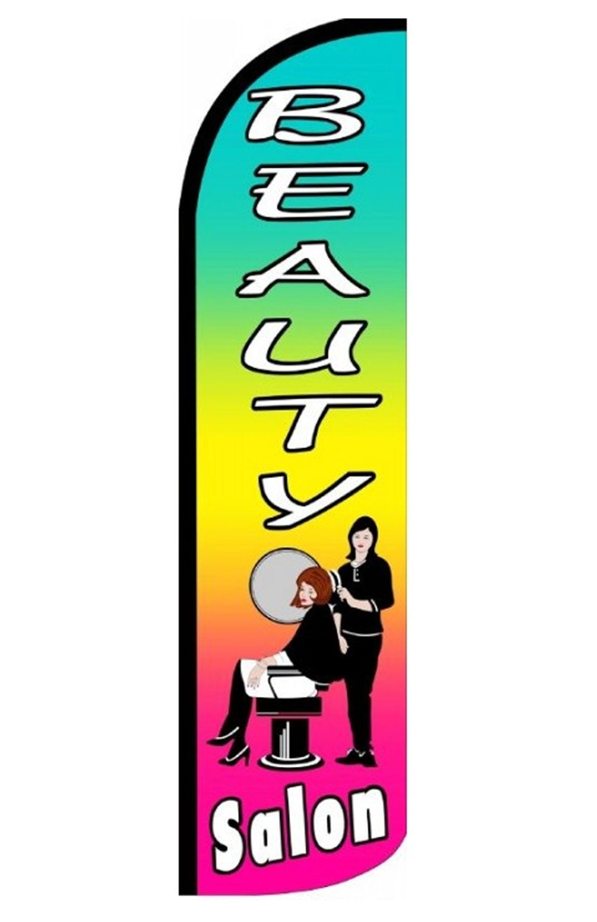 Beauty Salon Windless flag Without Pole Advertisement /Business Flags ...