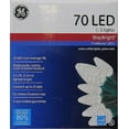 GE GE90226 StayBright® Christmas C5 LED 70-Light Set w/Green Wire, Warm ...