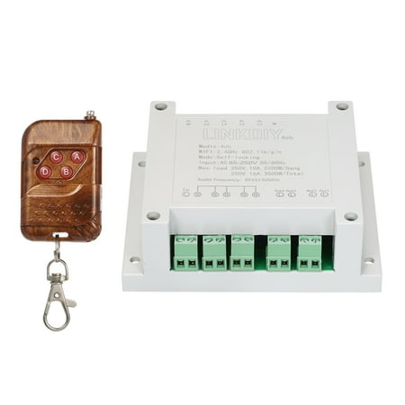 eWeLink 4CH AC85- RF 433MHz 4 Gang WiFI Switch 3 Working Modes Inching ...