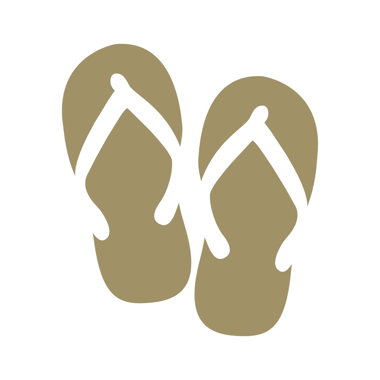 Flip Flops Sticker Decal Die Cut - Self Adhesive Vinyl - Weatherproof ...