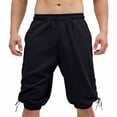 AGKIZG Solid Color Mens Linen Pants Street Style Loose Drawstring Waist ...