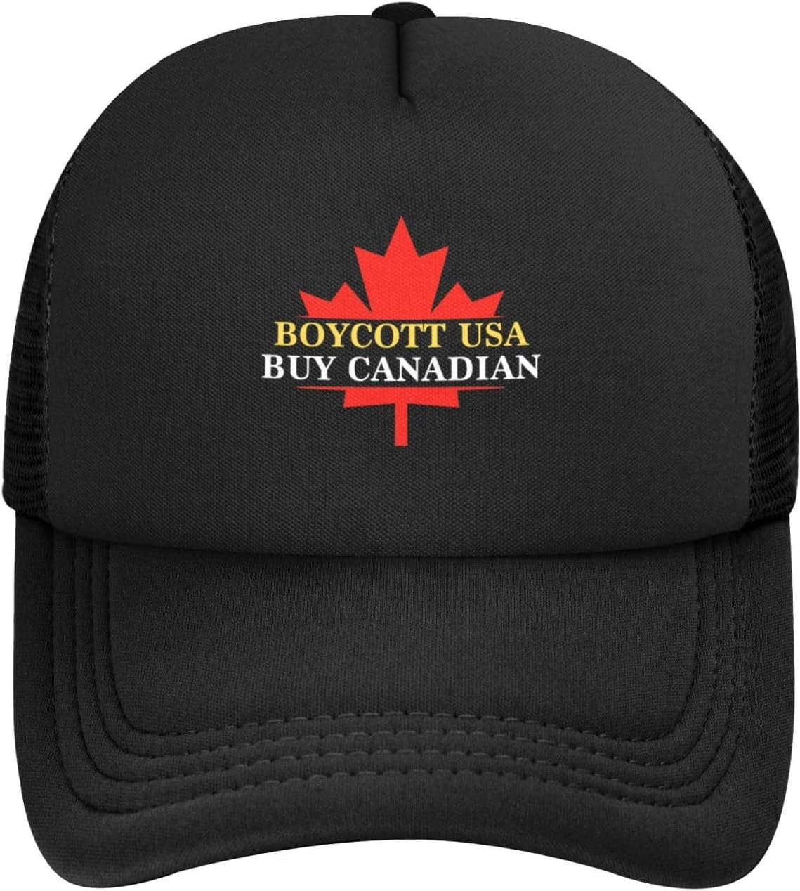 Team Canada First Cap Boycott USA Message Black Hat Patriotic Style ...