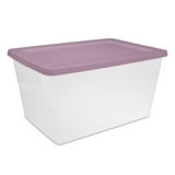 Sterilite Storage Bin, 58 Quart Clear Plastic Storage Container with ...