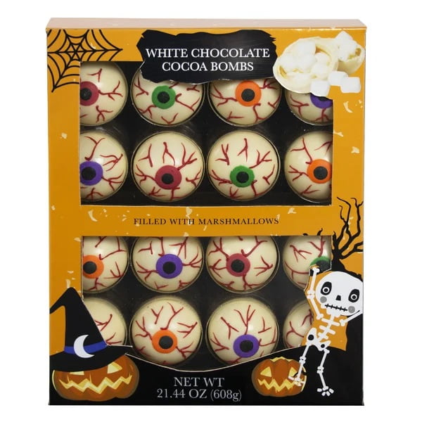 Bom Bombs Halloween White Chocolate Cocoa Bombs, 1.34 Ounce (16 Count ...