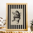 Affixzi Frog On Toilet Poster, Bathroom Wall Print, Vintage Poster ...