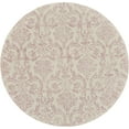 Nourison Jubilant Distressed Damask Ivory/Pink 8' x round Area Rug, (8 ...