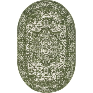 Unique Loom Medallion Richmond Rug Navy Blue/Ivory 7' 10" Octagon ...