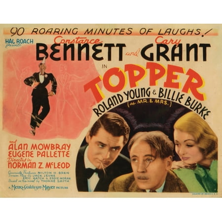 Topper Constance Bennett Cary Grant Roland Young 1937 Movie Poster ...