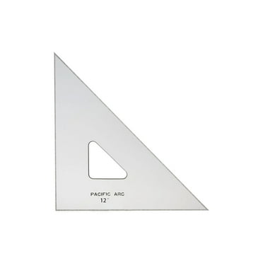 Pacific Arc Drafting Triangle, 4-inch, 30/60/90 Degrees, Clear Acrylic ...