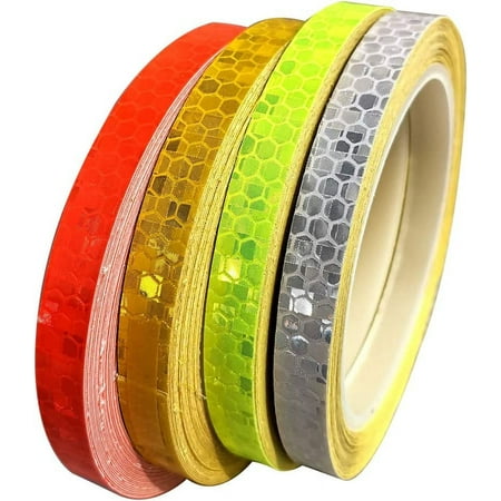 Reflective Tape, 4 Pieces 10mm × 8m Reflective Tape Waterproof Tape ...