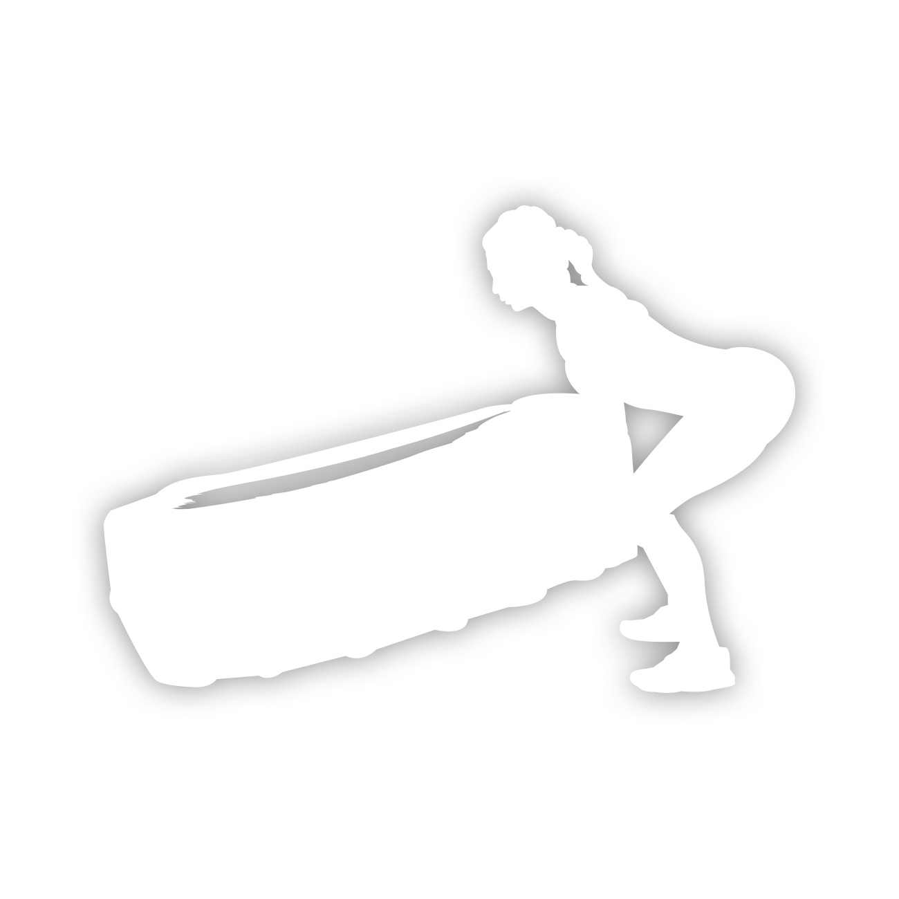 Girl Tire Flip Sticker Decal Die Cut - Self Adhesive Vinyl ...