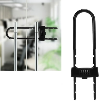 ANGGREK Bicycle U Lock With Long Shackle Adjustable 4 Digits Password ...