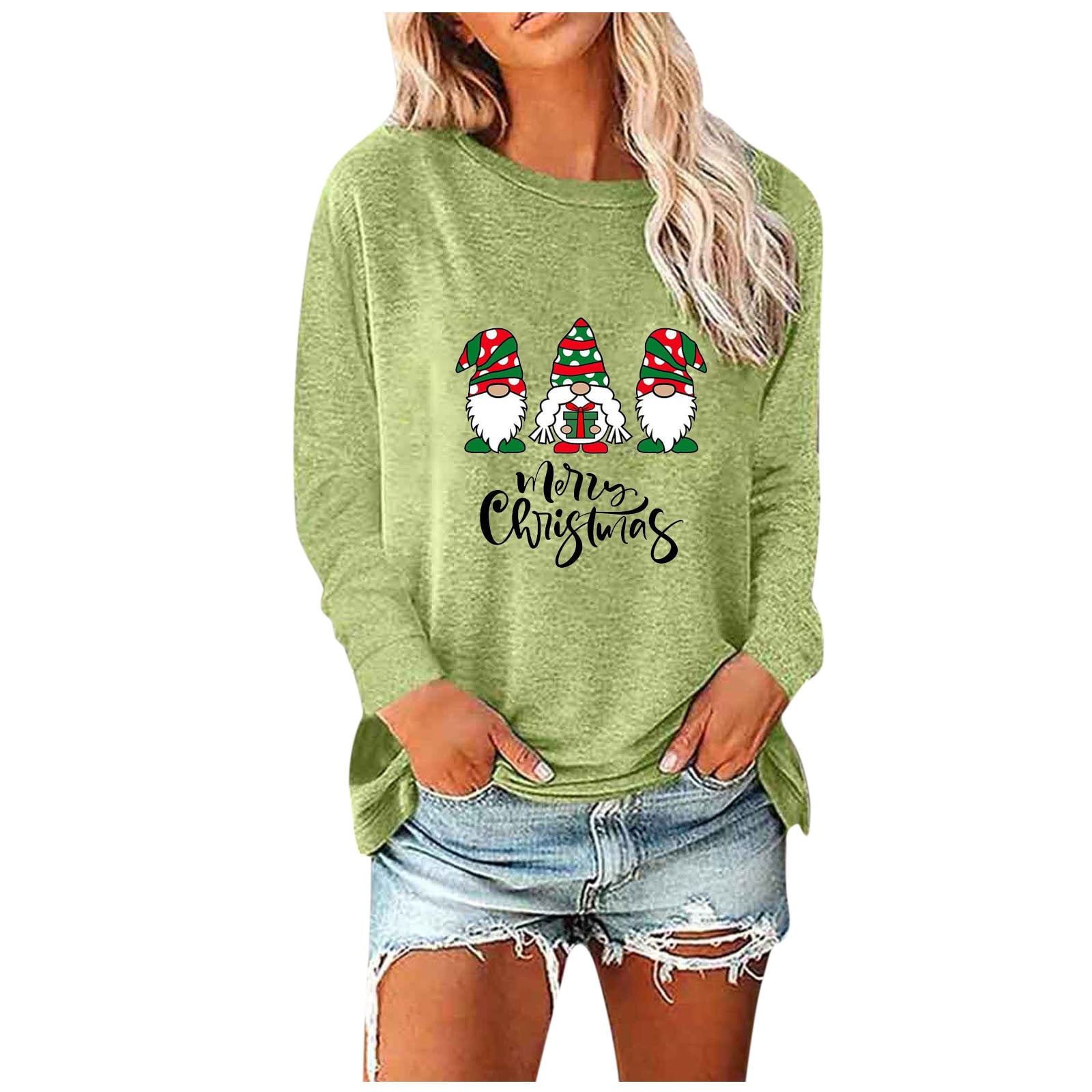 Click here for Unbranded Womens Round- Neck Christmas Printing Re... prices