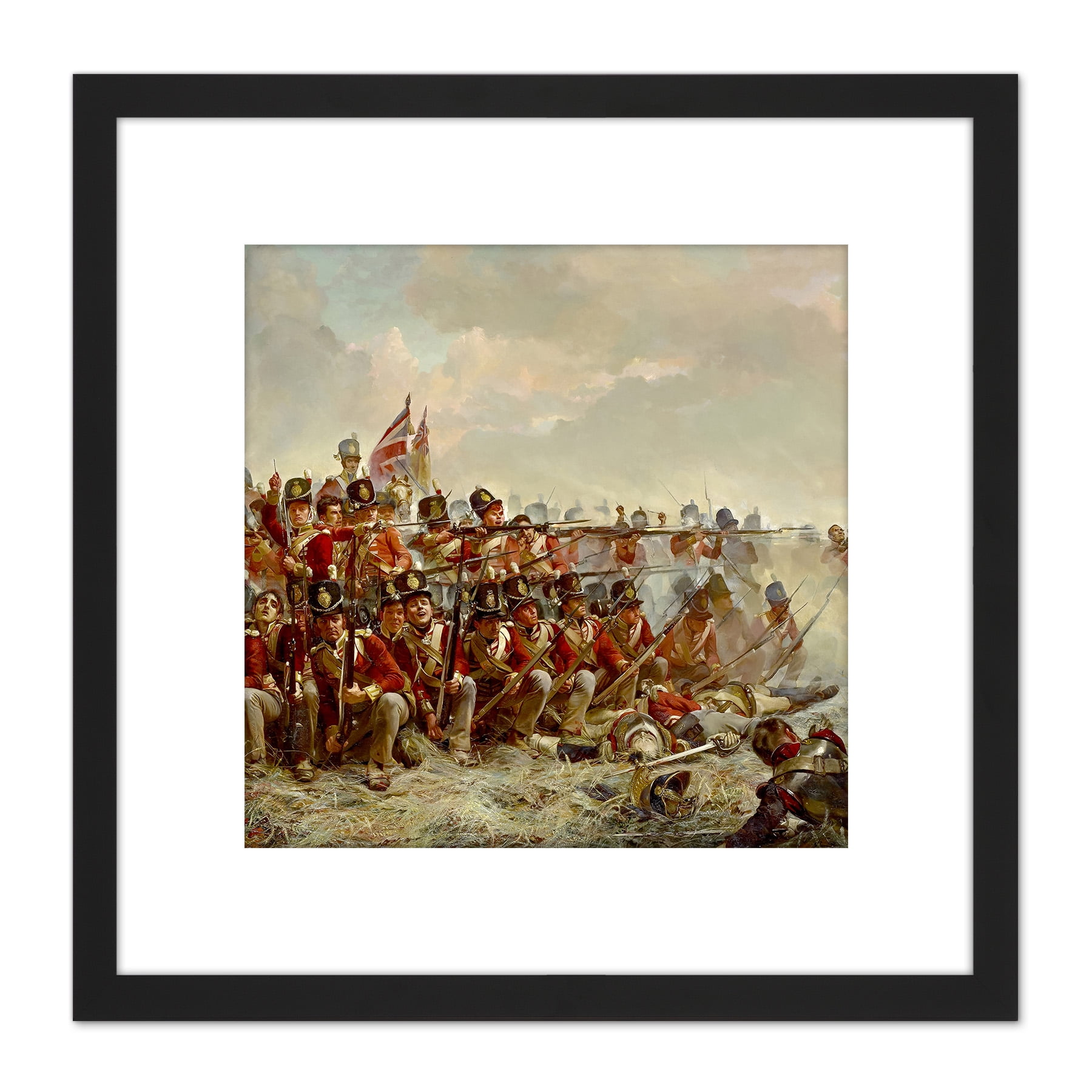 Thompson The 28th Regiment At Quatre Bras Painting 8X8 Inch Square ...