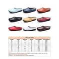 LUXUR Women's Slip-on Mules Backless Loafer Leather Moccasins Casual ...