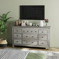 Relefree 9 Drawers Dresser for Bedroom, Farmhouse Long Dresser Wood ...