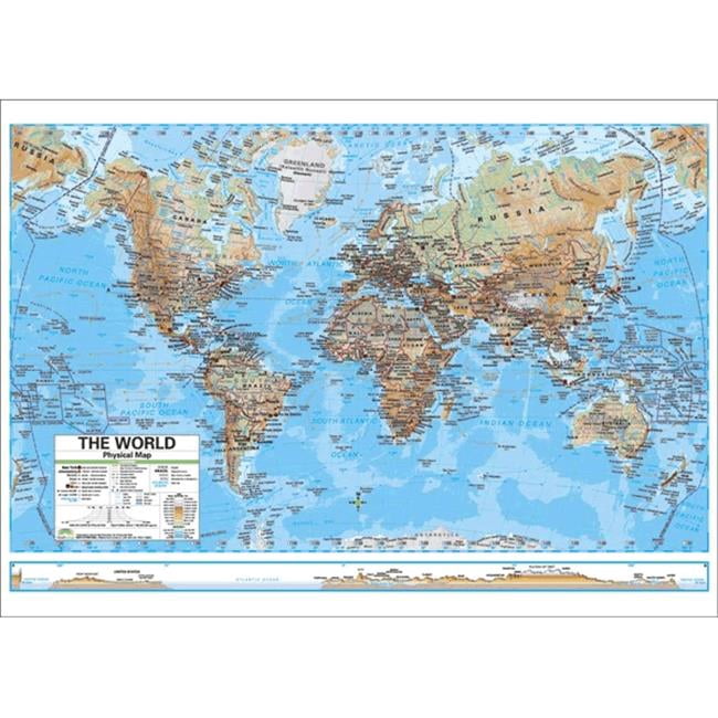 Universal Map 159862072X World Advanced Physical Deskpad Map Set - 5 ...