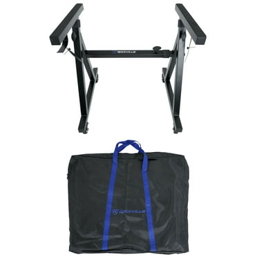 Rockville Z45W Z-Style 2-Tier Keyboard Stand+Wheels+Bag+Adjustable ...
