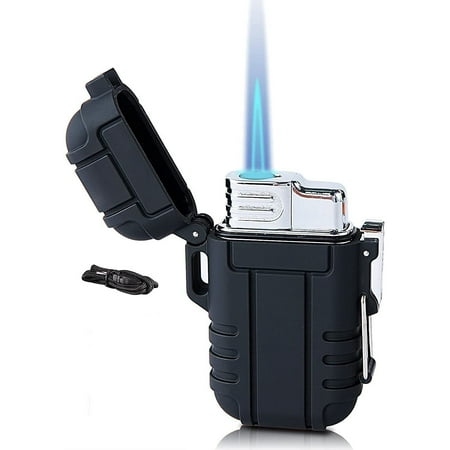 Outdoor torch lighter with lock, refillable butane lighter, waterproof ...